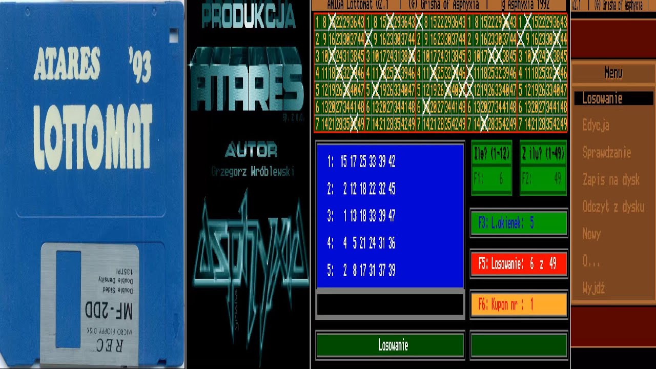 AMIGA Lottomat Professional v1.2 & v2.1 LOTTO MAT 1993-4 Atares Sp zoo ...