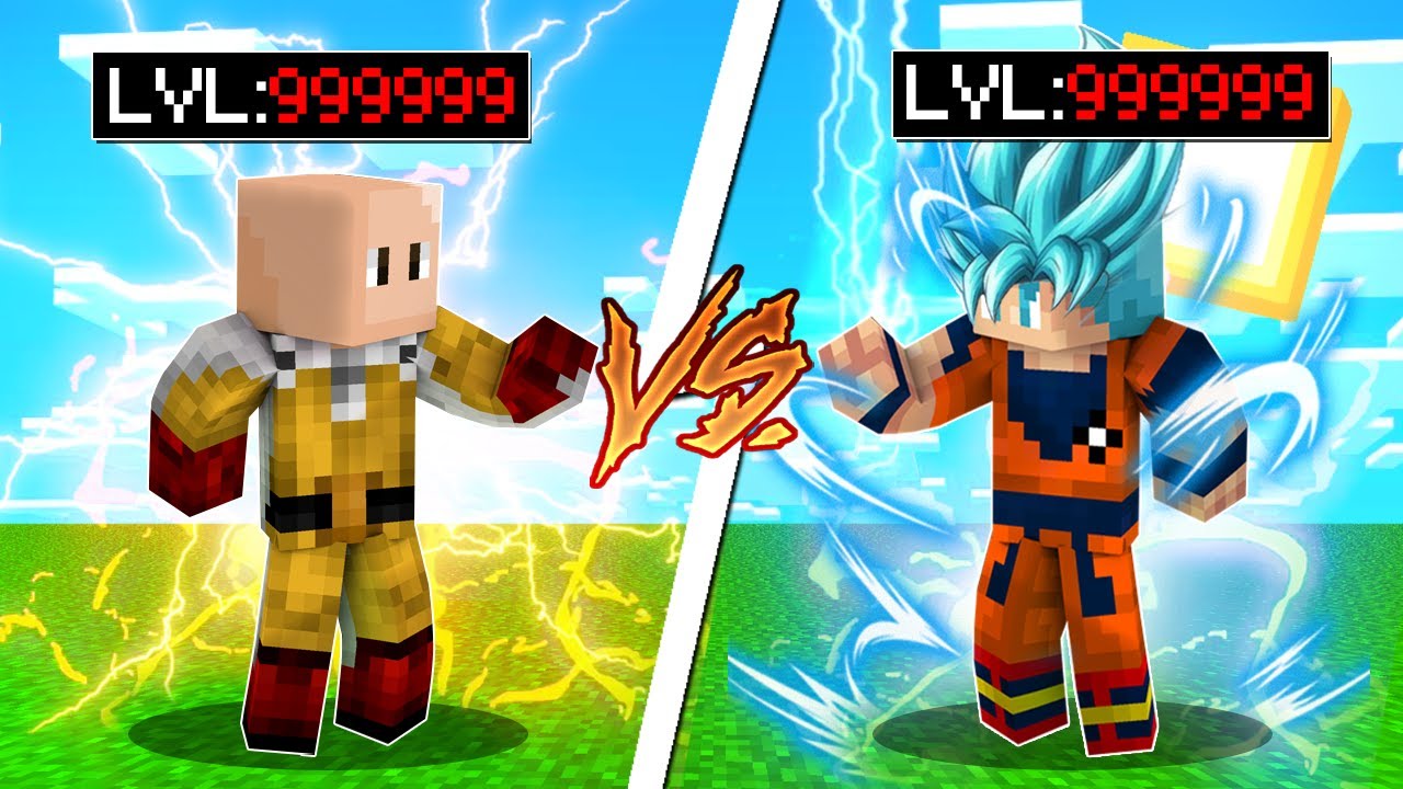 Saitama vs Goku but in Minecraft! (Battle of Anime) - YouTube