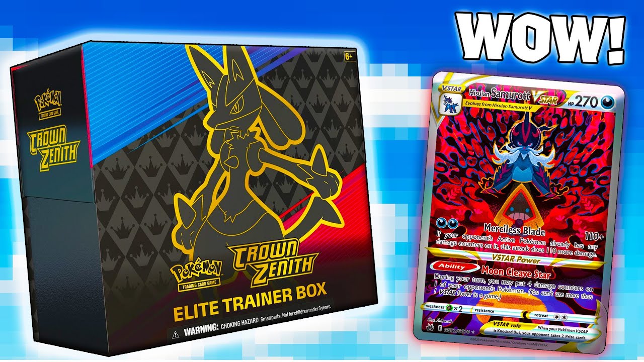 Opening My FIRST Pokemon Crown Zenith Elite Trainer Box - YouTube