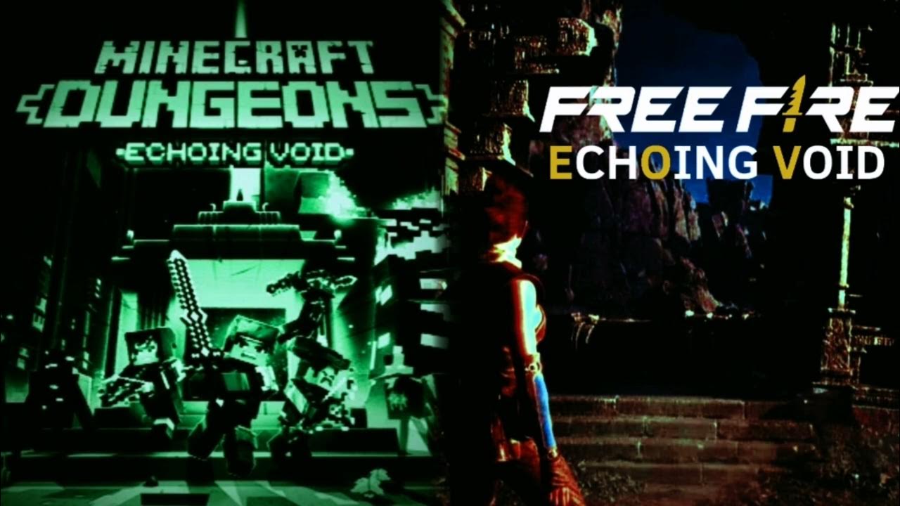 Minecraft Dungeons Echoing Void and Free Fire Echoing Void BOSS:Green ...