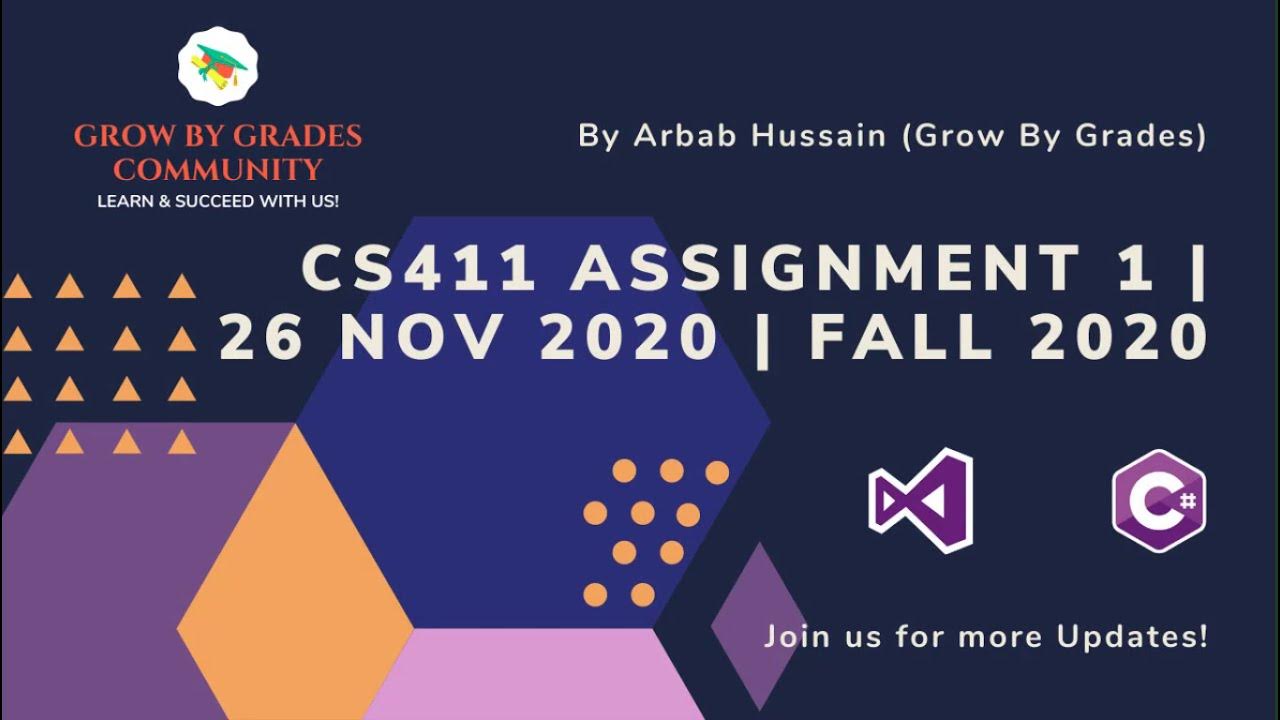 CS411 - Visual Programming | Assignment No. 1 | Fall 2020 | 26 Nov 2020 - YouTube