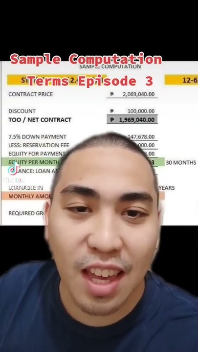 Sample Computation Terms Episode 3 - Downpayment - YouTube