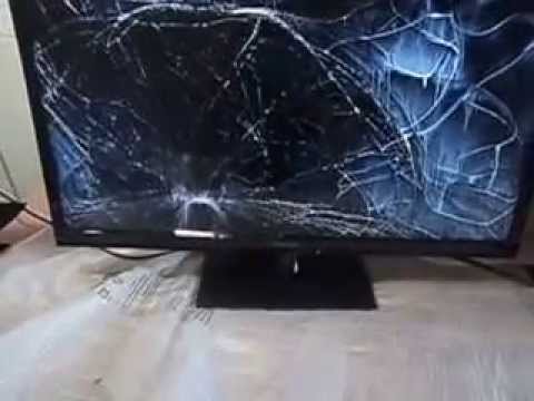 TV LED PANASONIC TC-L32B6B com a tela quebrada - YouTube