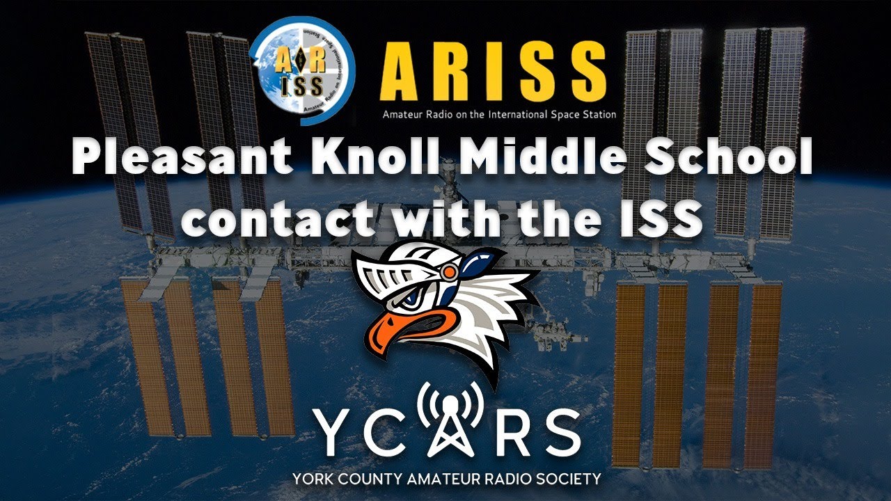 Pleasant Knoll Middle School Contact with the ISS - YouTube