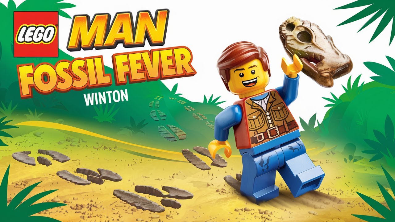🦖 Lego Man: Fossil Fever in Winton! 🏜️🦕 | Dino Digs Down Under 🚗 #lego ...