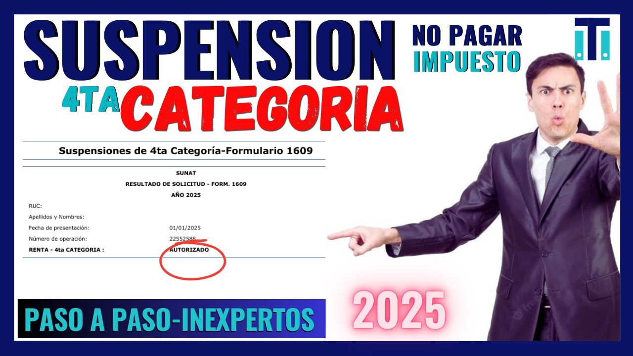 🟢Como hacer mi suspensión de cuarta categoría 2025 | Paso a paso y con ejemplos SUNAT - YouTube