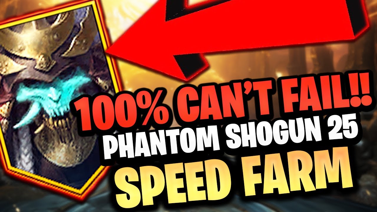 CRAZY 100% NO RESET PHANTOM SHOGUN SPEED FARM | RAID: SHADOW LEGENDS ...
