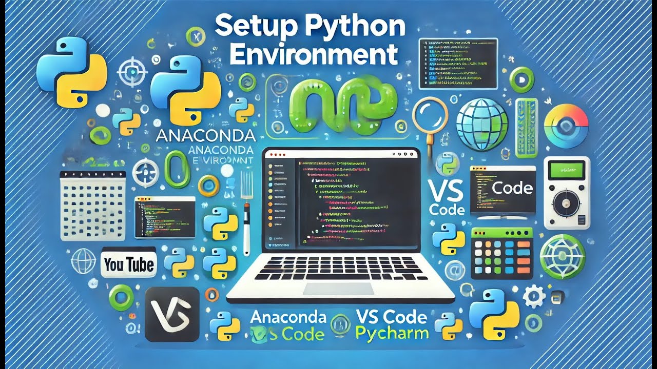 Tutorial on how to setup your python environment using Anaconda, VS code, and Pycharm - YouTube