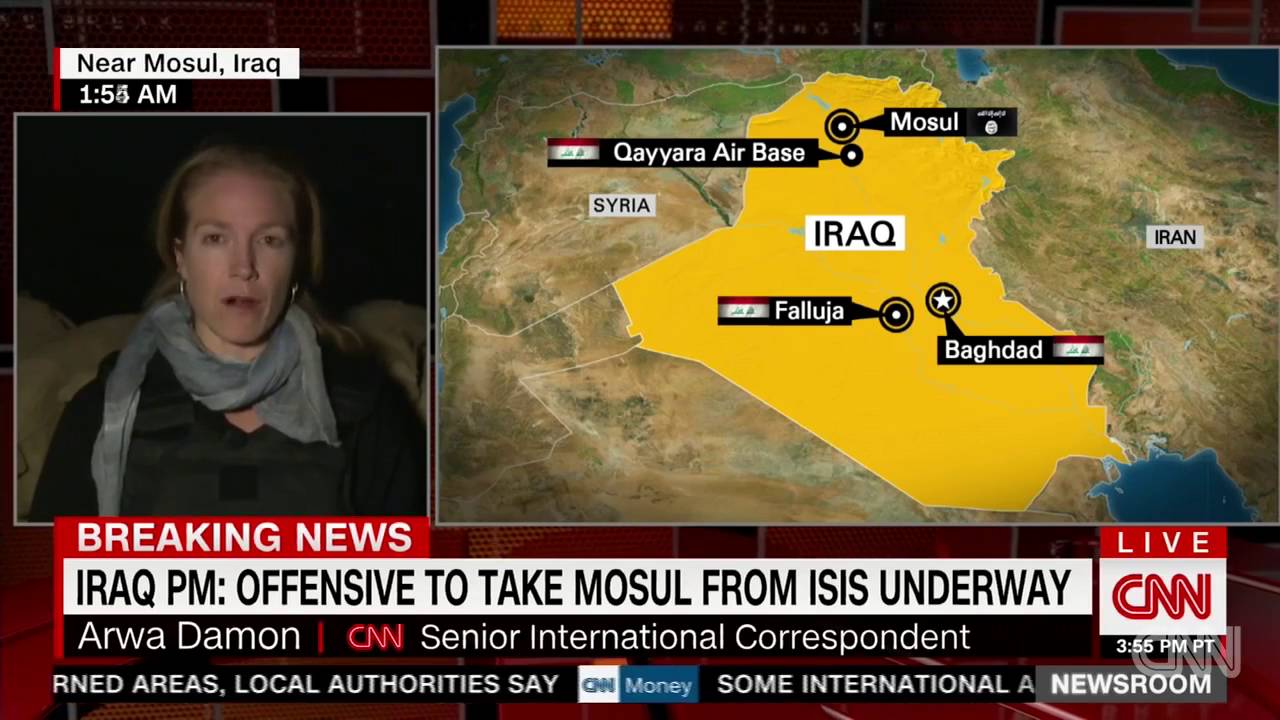 CNN reporter near Mosul describes battle VIVA IRAQ AND KURDI- - YouTube
