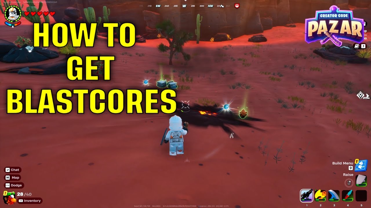 How To Get Blast Cores in Lego Fortnite Odyssey Quick Guide - YouTube