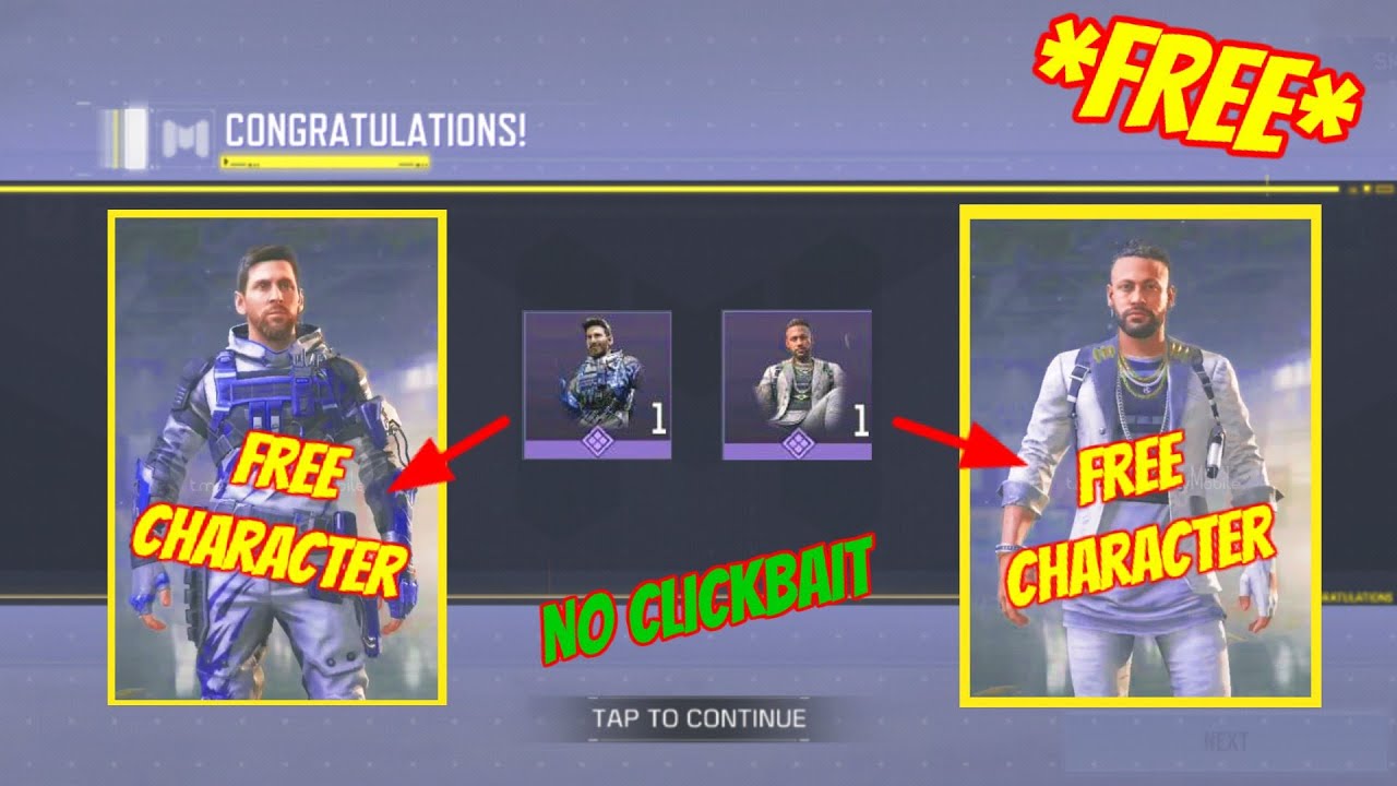 get *FREE* messi & neymar jr character in Cod mobile | free skin in ...