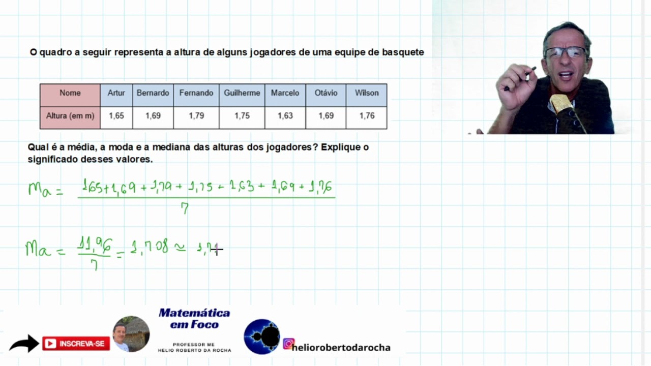 7ª Série - EJA - Matemática - Média, Mediana e Moda - YouTube