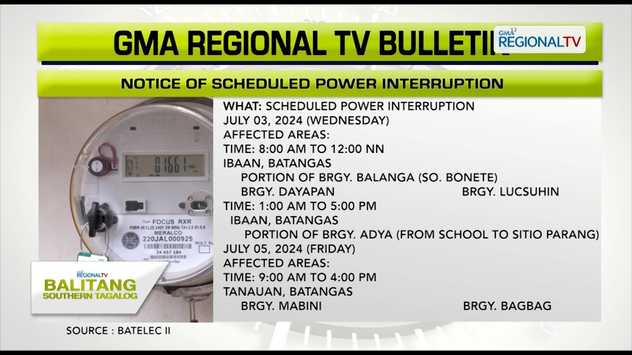 Balitang Southern Tagalog: GMA Regional TV Bulletin - YouTube