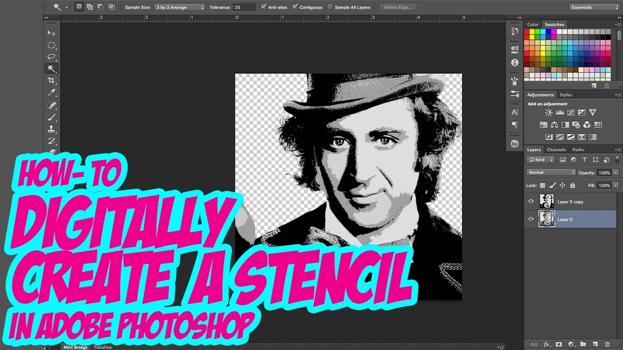 Stenciling in Photoshop (15 mins or less) - YouTube