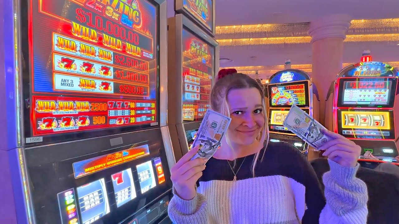 My Wife WON SO MUCH MONEY! (On THIS Caesars Palace Slot Machine) - YouTube