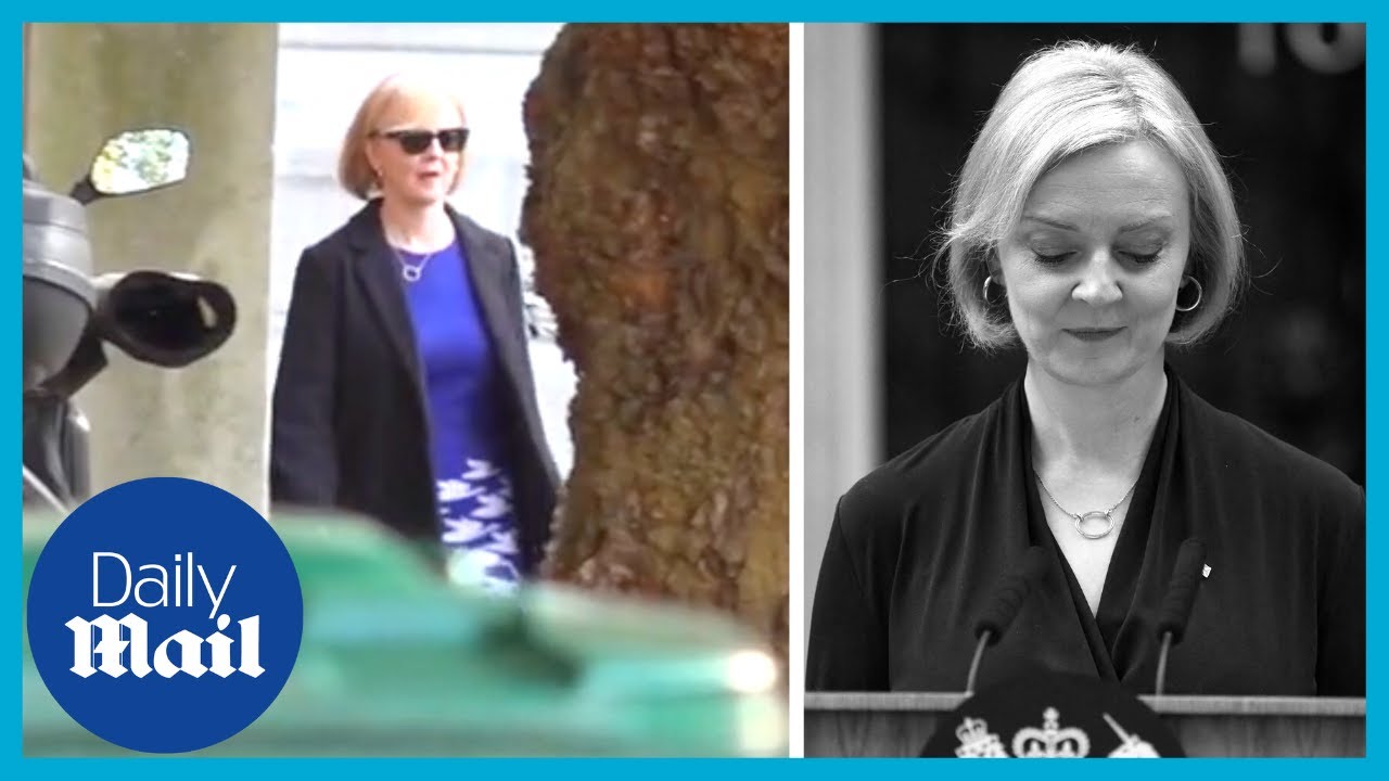 Demoralised Liz Truss spotted in black shades leaving Downing Street ...