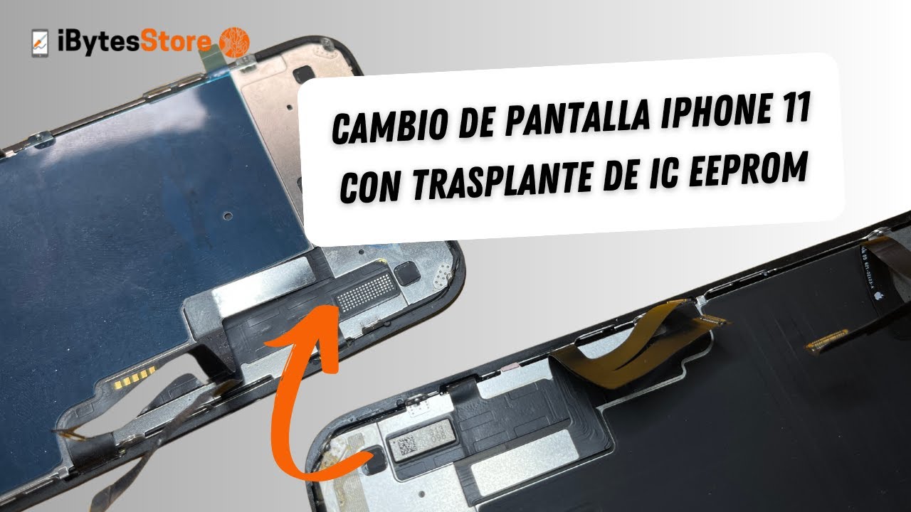 Cambio de pantalla iPhone 11 con trasplante de IC Eeprom - YouTube