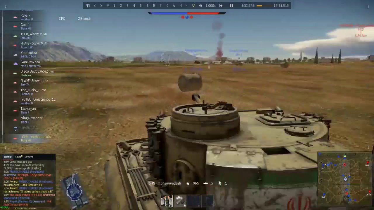 War thunder-One shot AD2 with a moving Tiger tank. - YouTube
