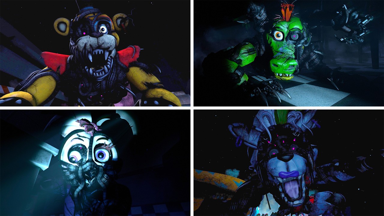 Parasite Glamrock FNAF Security Breach Encounter Animations - YouTube