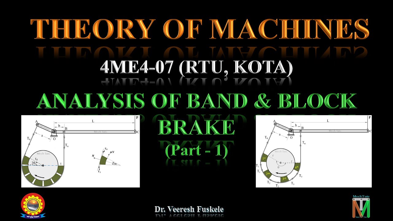ANALYSIS OF BAND & BLOCK BRAKE (Part - 1) - Dr. Veeresh Fuskele - YouTube