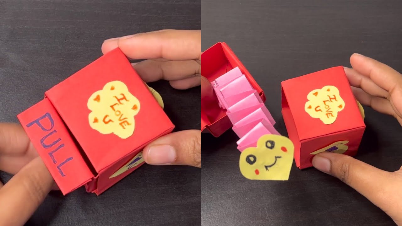 Valentine’s Day special/diy pull out box ideas/origami pop up surprise ...