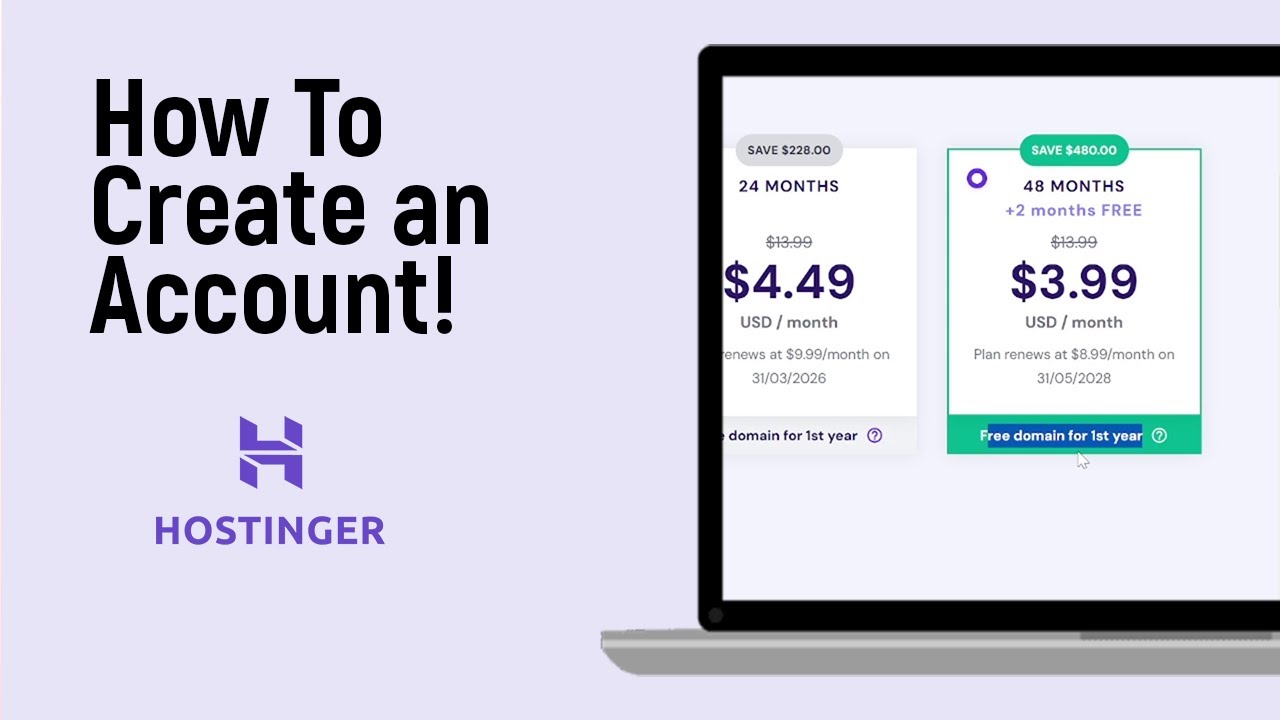 How to Create an Account on Hostinger [easy] - YouTube