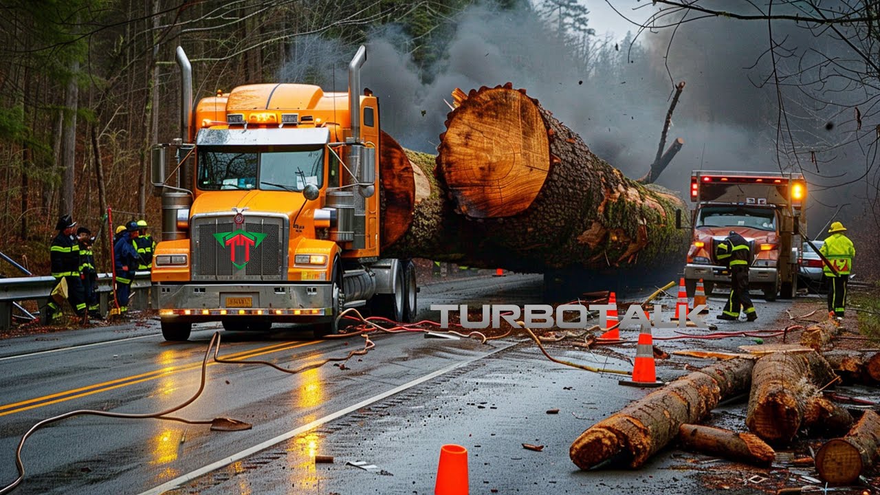 Extreme Logging Trucks | Extreme Dangerous Fastest Big Chainsaw Cutting ...