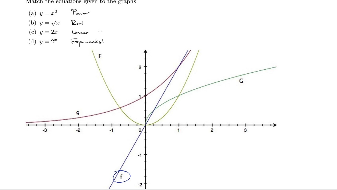 Example: Graphs Of Basic Parent Functions - Youtube