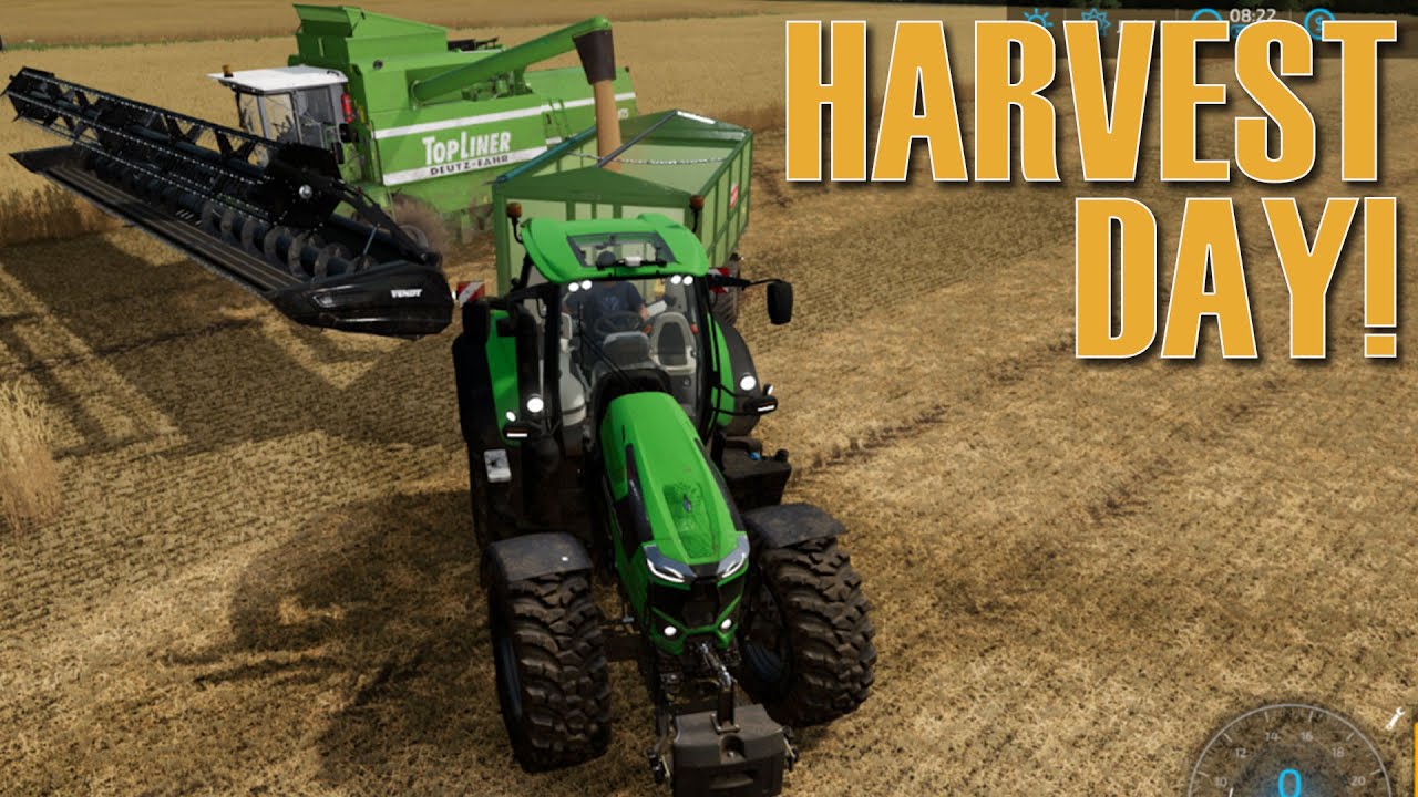 FS22 | Big Harvest Day | Griffin Indiana Map | Farming Simulator 22 ...