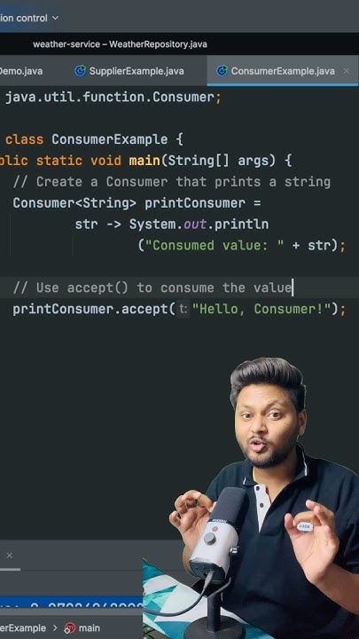 Consumer In Java #java #coding - YouTube