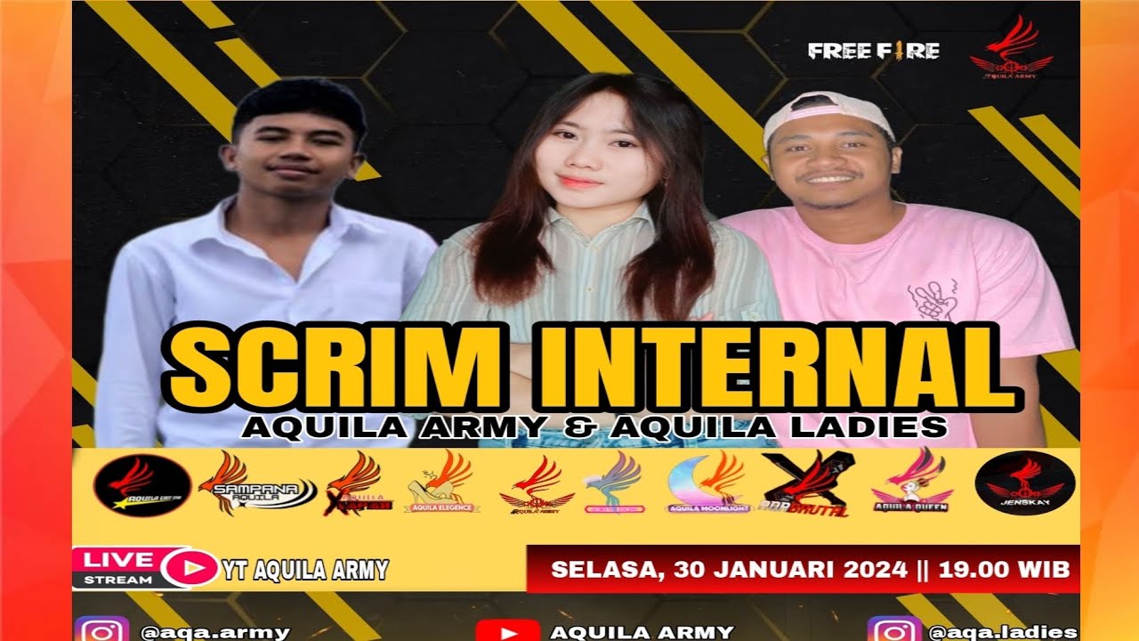 SCRIM INTERNAL AQUILA ARMY DAN AQUILA LADIES - YouTube