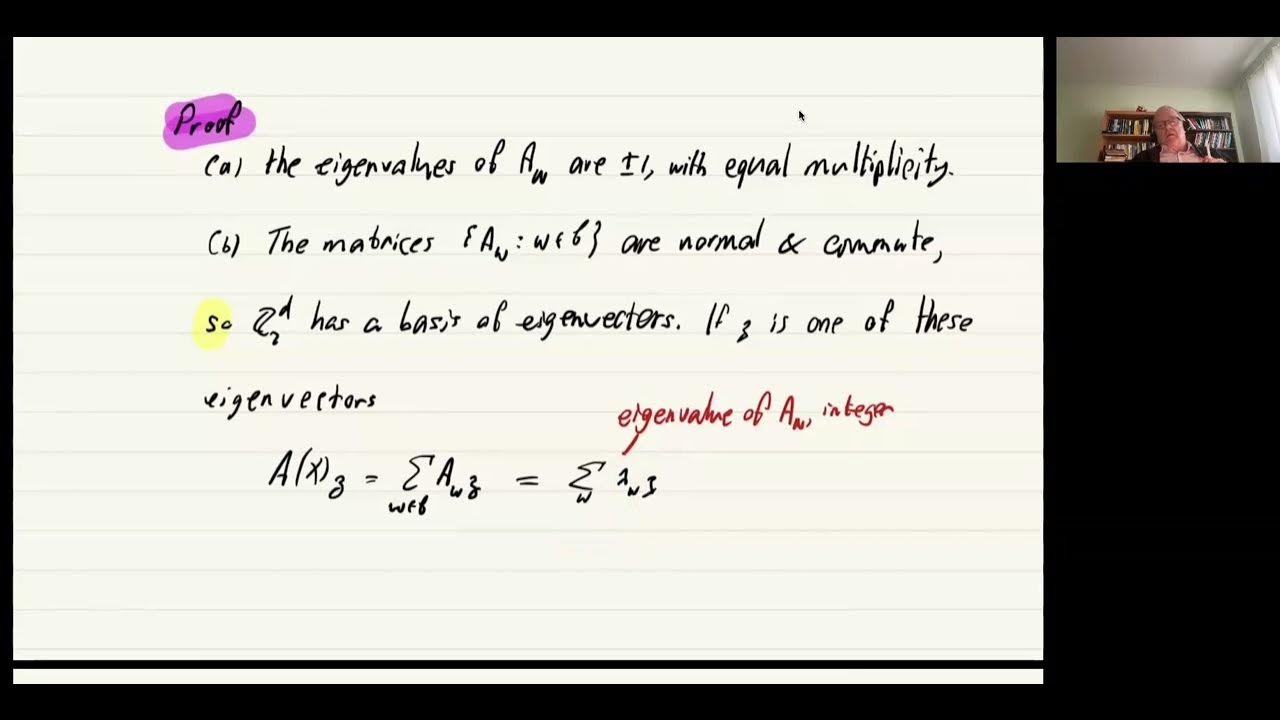 Lecture 12 | Algebraic Graph Theory and Quantum Computing - YouTube
