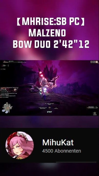 【MHRise:SB PC】Malzeno - Bow Duo 2'42"12 - YouTube
