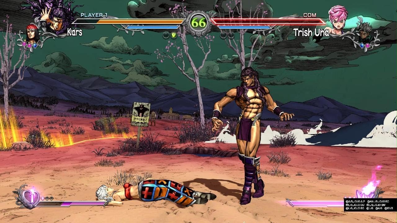 JoJo's Bizarre Adventure All Star Battle R Kars vs Trish - YouTube