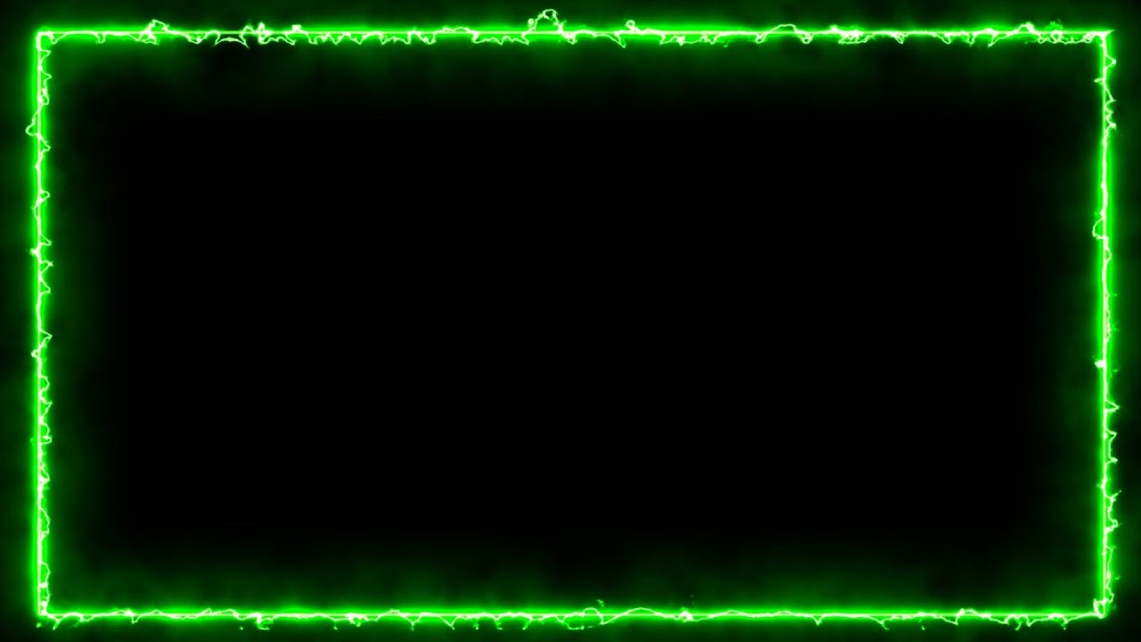 Border Green Screen Effects, Neon Frame Black Screen, Neon Border Black ...