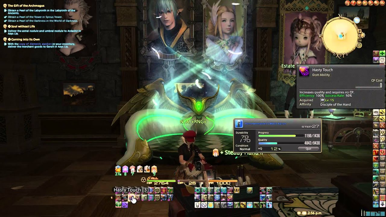 Lv60 2 star crafting ARM chest piece. FF14 - YouTube