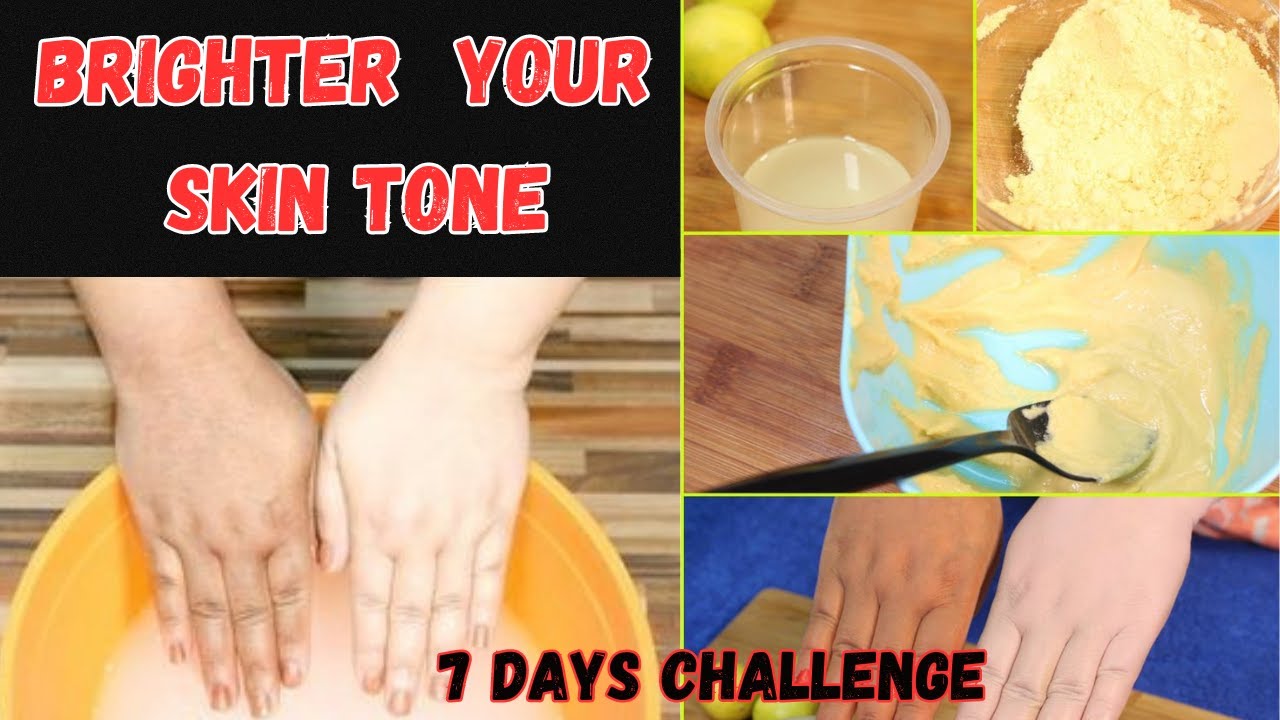 Lighten Brighten skin Tone Naturally at home | 7Days Challenge - YouTube