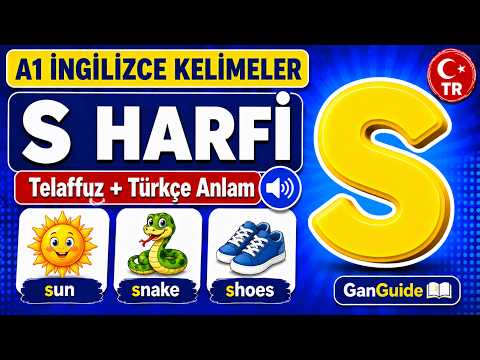 A1 İngilizce Kelimeler – S Harfi | Pronunciation ve Türkçe Anlamları