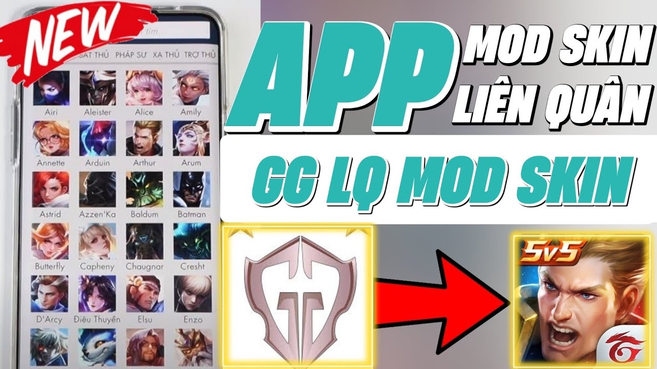 Hướng Dẫn Cách Mod Skin Liên Quân Bằng App GG LQ [ AE M9 ] | Mod Full ...
