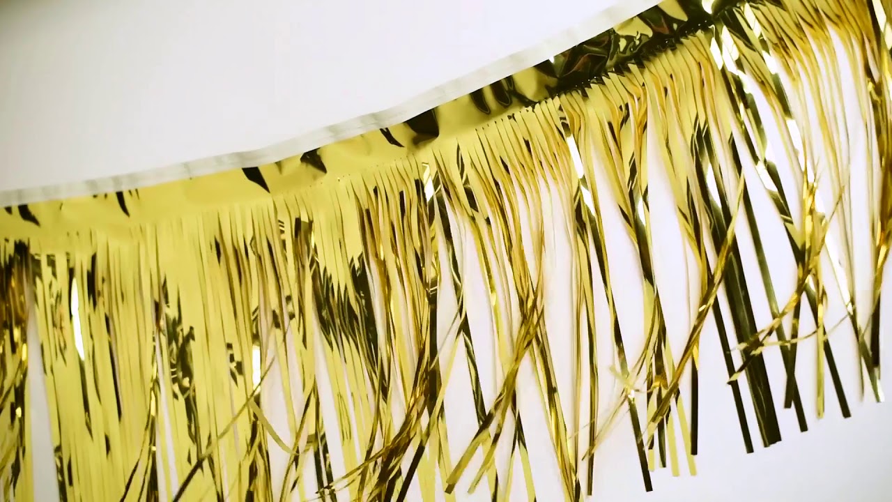 Metallic Fringe - 15" x 10' Roll - Metallic Gold - YouTube