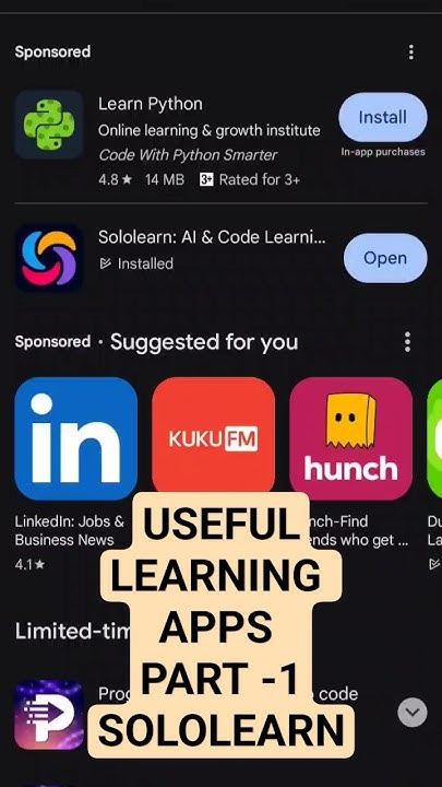 Useful Learning App part 1 - SoloLearn - YouTube