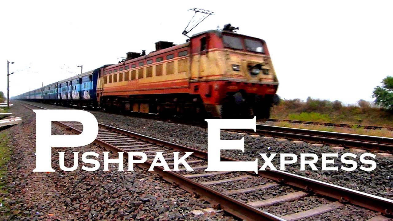 LUCKNOW - MUMBAI PUSHPAK EXPRESS WITH BSL WAP4 LOCOMOTIVE ! - YouTube