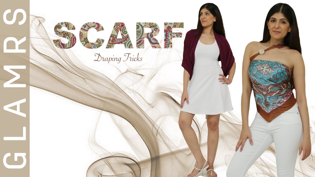 4 New Ways To Style A Scarf this Diwali | Draping Tricks for 2017 - YouTube
