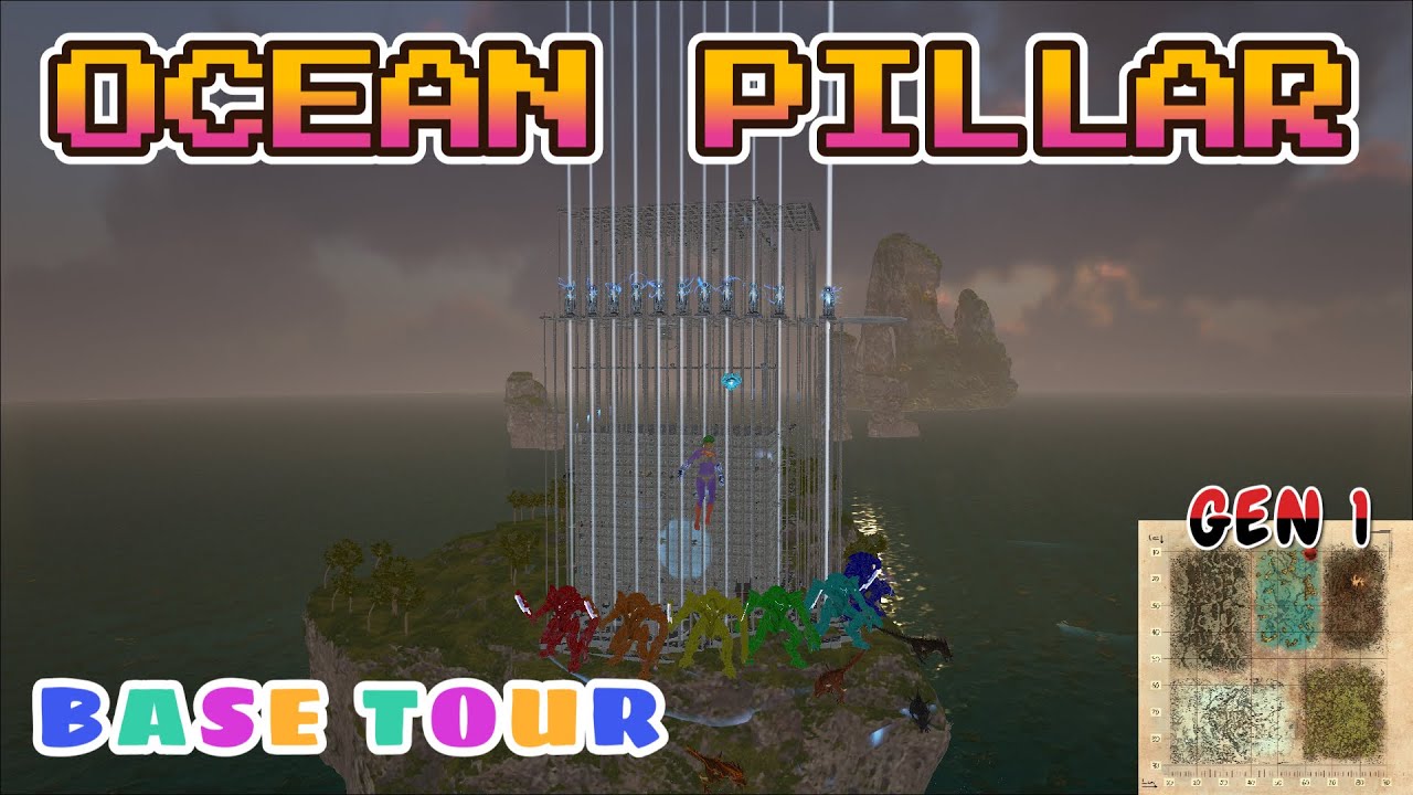BASE TOUR | OCEAN ALPHA PILLAR GEN 1 | (ARK/PVP/PC) - YouTube