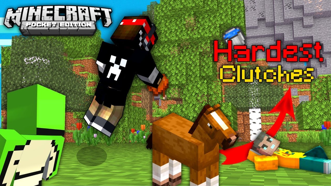 Doing Hardest Clutches 😼 Possible In Minecraft Pocket Edition ...