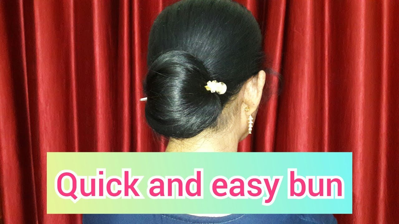 Quick and Easy 1 minute smart Bun !! - YouTube
