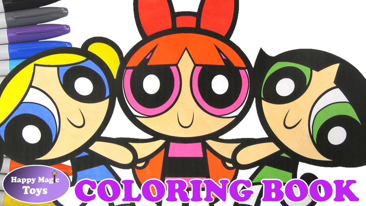 The Powerpuff Girls Holding Hands Coloring Book Buttercup Bubbles ...