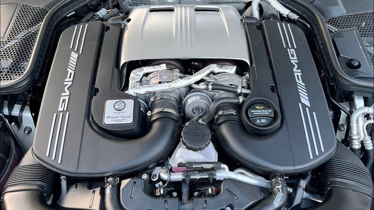 Mercedes C63 2018 engine oil change AMG OIL AND FILTER - YouTube