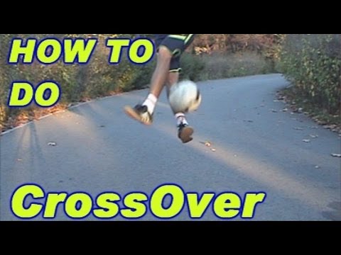 How to do Crossover Freestyle soccer/football trick ENGLISH spoken ...