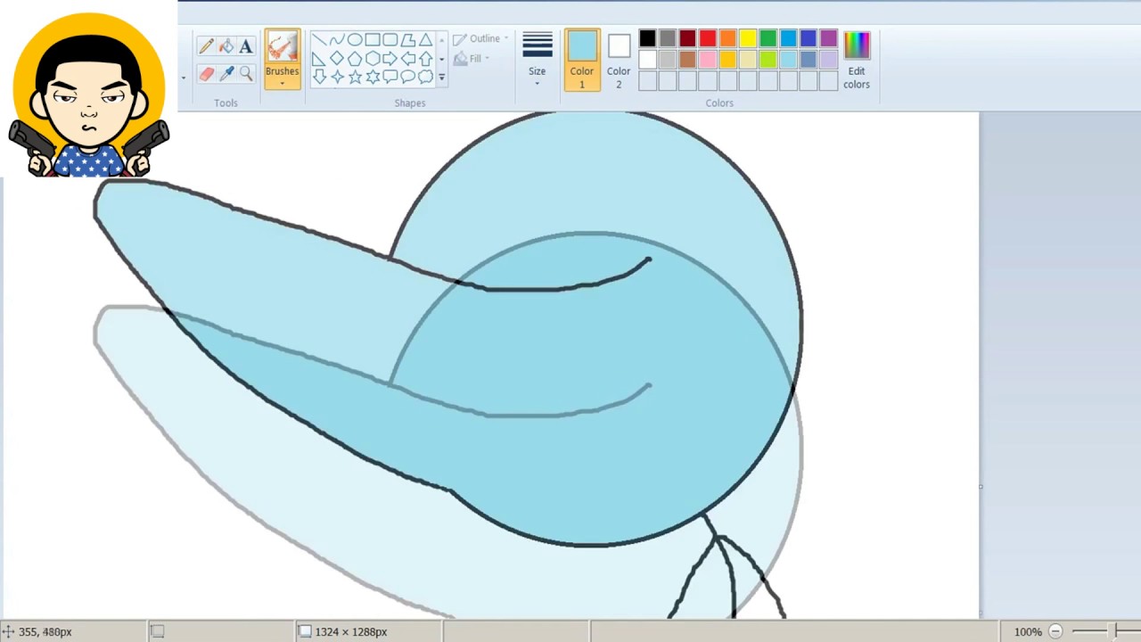 How To Draw Majnu | Angry Prash | Ms Paint Tutorial - YouTube